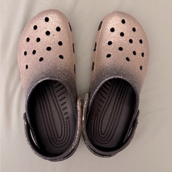 CROCS | Shoes | Crocs Gold And Black Water Shoes With Perforated Design ...